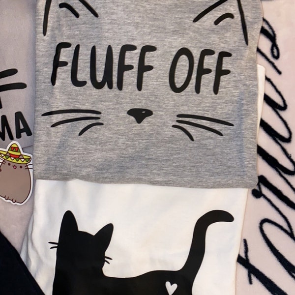 Fluff off T Shirt / Fluff off Cat Tshirt, Cat Lover Gifts, F off Tshirt ...