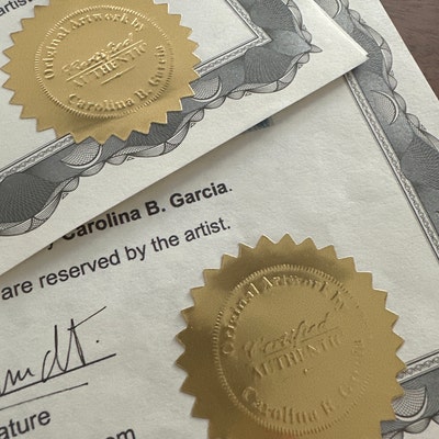 Certificate of Authenticity Seal Embosser, Custom Certificate Embossing ...