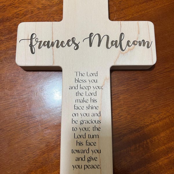 Personalized Memorial Cross With Name | Custom Maple Grandma Memorial ...