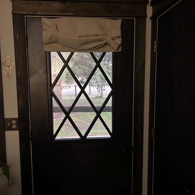 Set of 2 Linen Curtain, Color Block Curtain, Color Block Drapery Panel ...