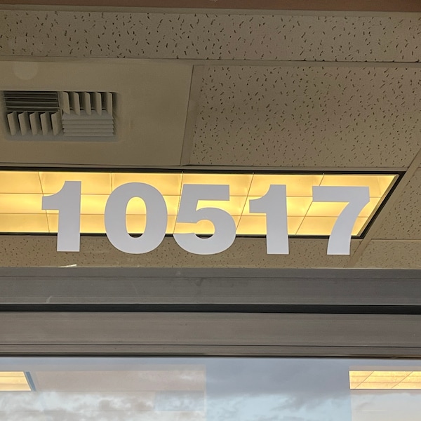 Custom Transom Window Numbers Vinyl Decal 3" to 12" Tall - Home Address ...
