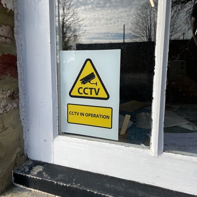 CCTV Adhesive Stickers CCTV in Operation Pack of 5 Back/reversible - Etsy