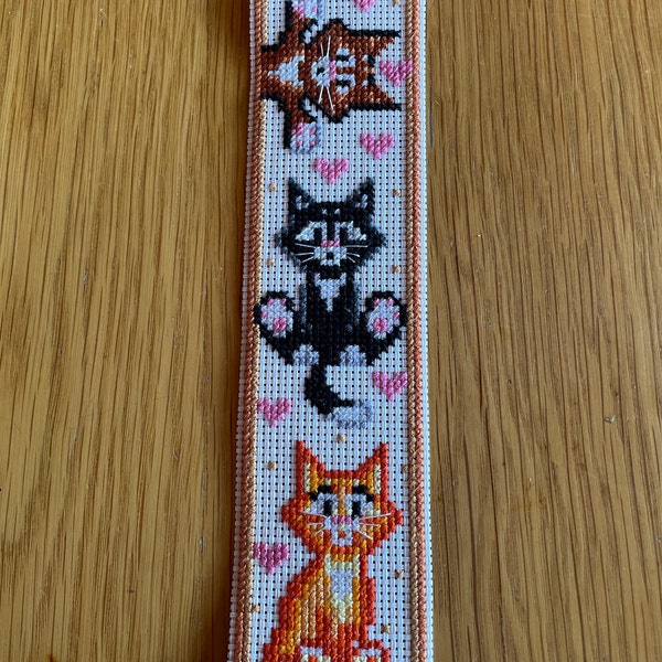 Modern Bookmark Cat Cross Stitch Pattern Digital PDF Handmade Bookmark ...