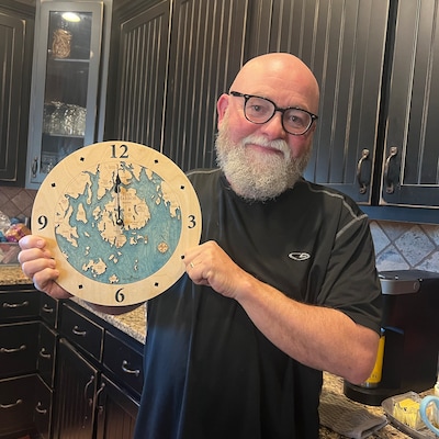 Outer Banks 3D Wood Map Tide Clock, Coastal Home Decor, OBX Nautical ...