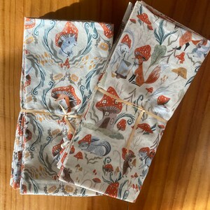 Cloth Napkins Sets of 4 Dapper Foxes Gray Orange Black - Etsy