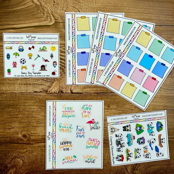 Multi-color Heart Checklist Half Box Planner Stickers for Many Planners ...