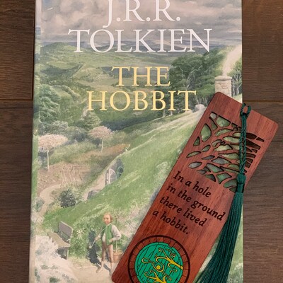 There Lived a Hobbit Wooden Bookmark - Etsy