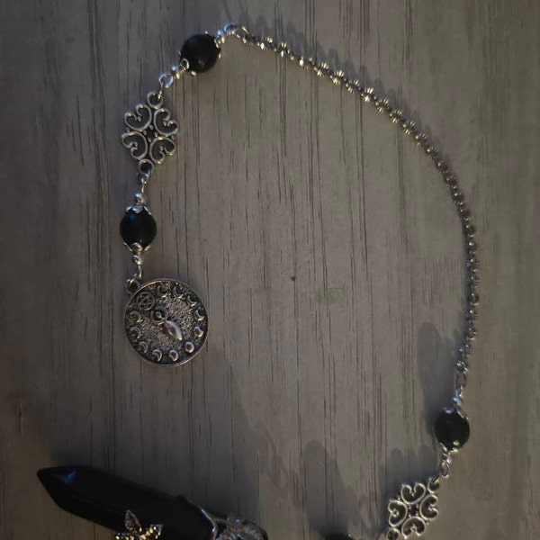 Luna Moth Pendulum Divination Tool, Opalite Crystal Pendulum, Scrying ...