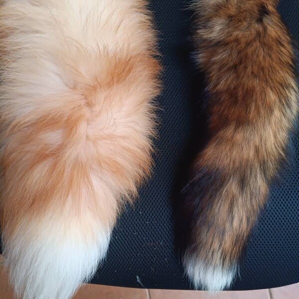 Red Fox Tails With Keychain Option - Etsy