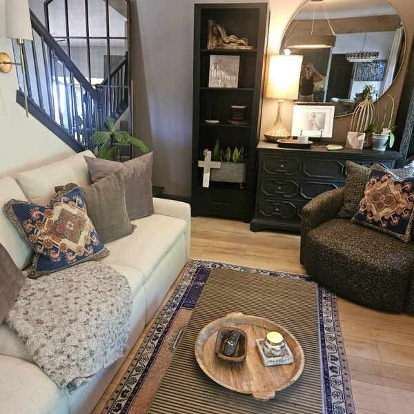 5x9 Mid Century Modern Rug, Living Room Decor, White Turkish Rug ...