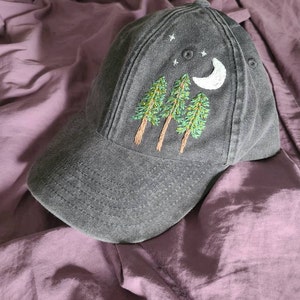 CUSTOM Hand Embroidered Floral Cap // Sunflower Cap , Embroidered ...