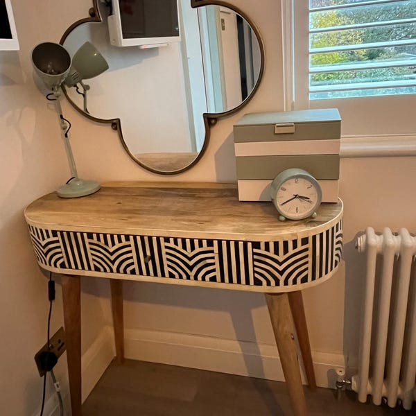 Mid-century Bone Inlay Dressing Table Mid Century Console Nordic Danish ...