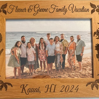 Hawaii Picture Frame 5x7 Vacation Custom Laser Engraved Frame - Etsy