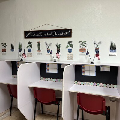 Modern Boho Plants Birthday Display Rustic Boho Classroom Decor ...