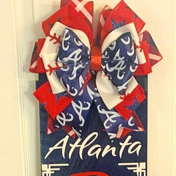 Offray MLB Atlanta Braves Fabric Ribbon, 2-1/2-inch by 9-feet, Blue ...