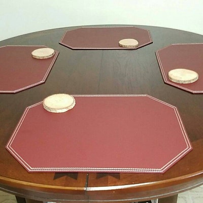 Black Placemats Octagon / Table Mats and Coasters Made of Recycled ...