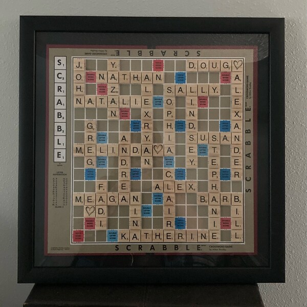 Custom Framed Scrabble Boards - Personalized Gift - Vintage Scrabble ...