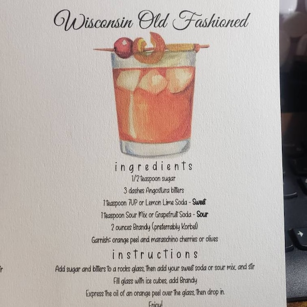 Cocktail Recipe Cards Template, Editable Drink Recipe Card, Printable ...