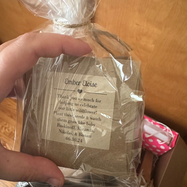 Forget Me Not Memorial Seed Packets Custom Funeral Favors Celebration ...