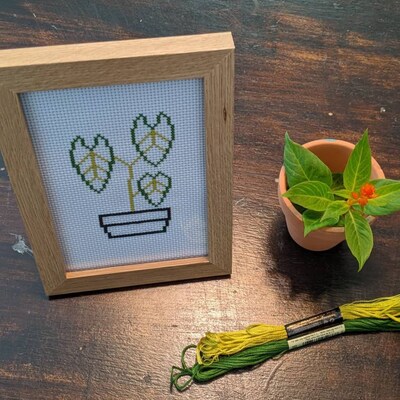 Arrowhead Plant Houseplant Cross Stitch Pattern Instant Digital ...