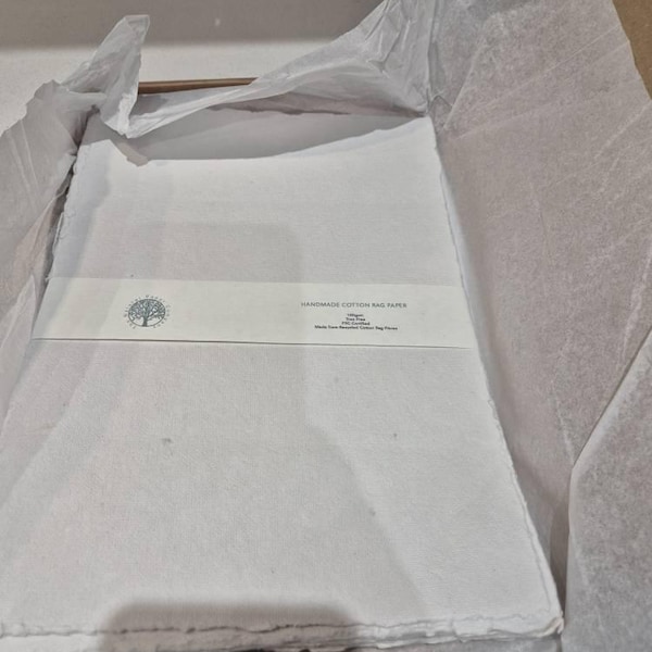 Premium White Handmade Paper Envelope With a Pointed Flap and Decked ...
