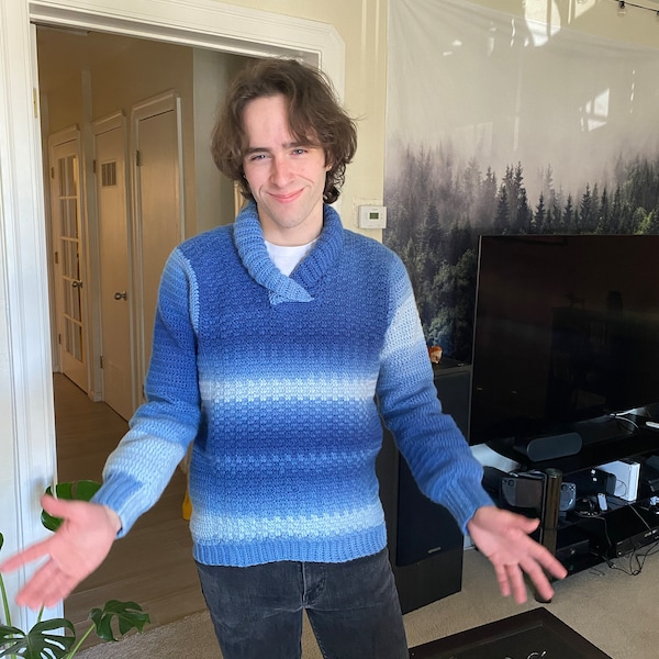 PDF Crochet Pattern: the WULF Men's Pullover, Mens Crochet Sweater ...