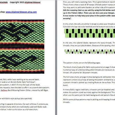 Inkle Weaving Letter Chart, How to Weave Letters on a Warp-faced Band ...