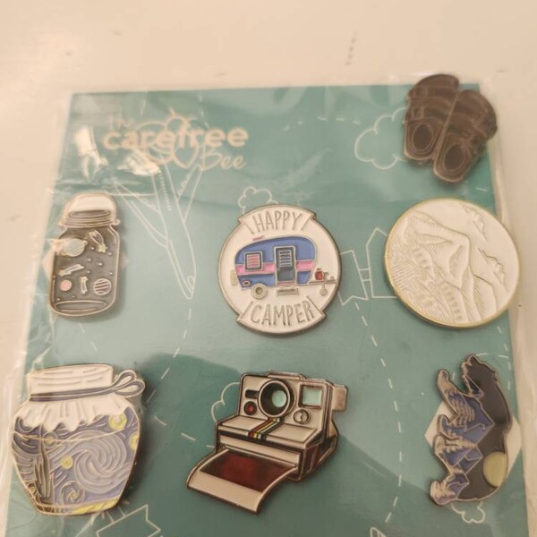 7 Cute Pins, Kawaii Pins, Pins for Backpacks Aesthetic, Cute Animal ...