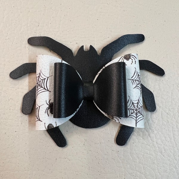 Spider Halloween Bow SVG, Spiderweb Bow Template SVG, Spooky Bow ...