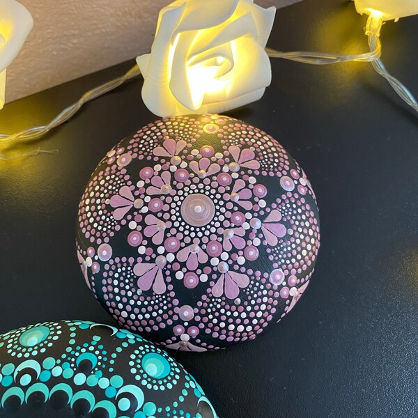 Mandala on Tree Disc, Mandala, Wooden Tealight, Wooden Tealight Holder ...