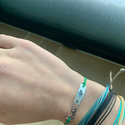 Smiley Face Bracelet, Smiley Face String Bracelet, Smiley Face Stamped ...