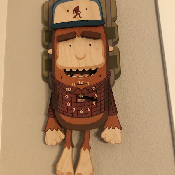 Bigfoot Pendulum Clock | Sasquatch Clock | Kids Clock | Bigfoot Lover ...