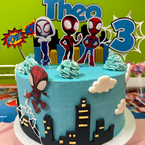 Spidey Cake Topper, Spidey and His Amazing Friends, Spidey Birthday ...