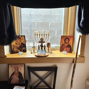 Handmade Mounted Icon the Ladder of Divine Ascent. St. John Climacus ...