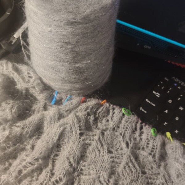 Virgin Wool Yarn Blend, Beige Cream Yarn on Cone, Lace Weight Yarn, Knitting Craft Yarns ...