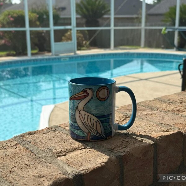 Ocean Puffin Ceramic Mug, Atlantic Puffing Mug, 11oz Stained Glass ...