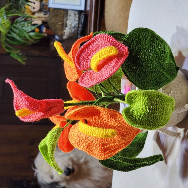 Crochet Anthurium Pattern - Crochet Flower Pattern - Photo Tutorial ...