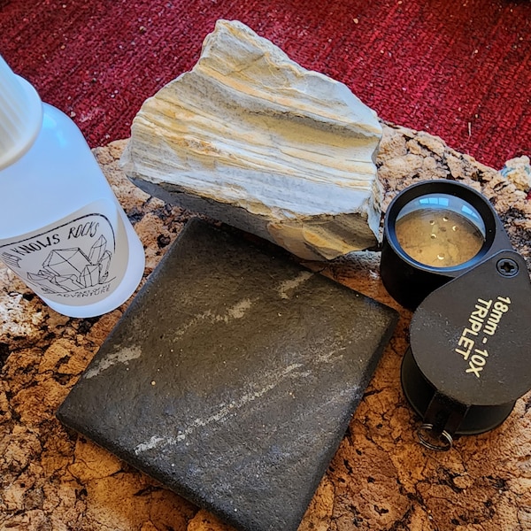 Mineral Test Kit, NEW Engraved Hand Lens Geology, Gifts, Rock Tests ...