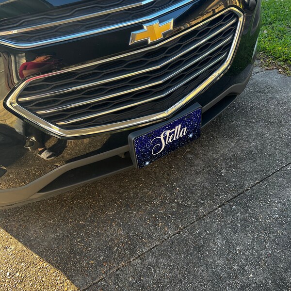 Blue Glitter Ombre License Plate , License Plate Frame Custom, Car ...