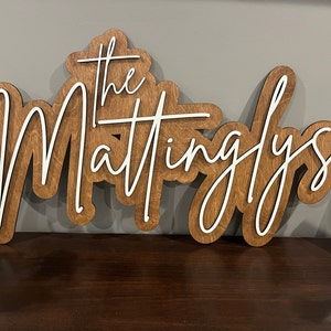 Wooden Name Sign Layered Name Sign Custom Name Wood Sign - Etsy Canada