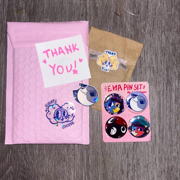 ENA & Friends 1.25in Pinback Button 4pc Set - Etsy