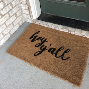Hey Y'all Doormat Welcome Doormat Housewarming Gift Sassy Doormat ...