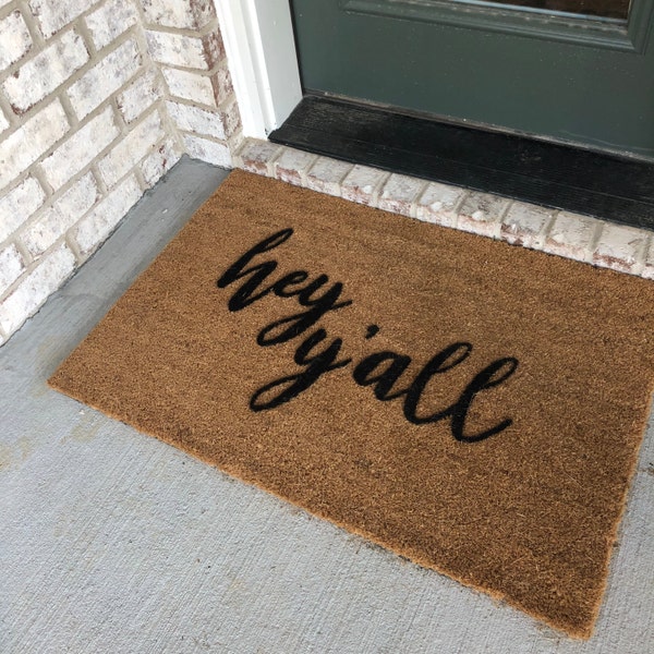 Hey Y'all Doormat | Welcome Doormat | Housewarming Gift | Sassy Doormat ...