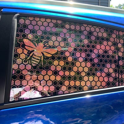 Honeycomb Car Decal, Car Window Decal, Vinyl Decal Sticker, Rear Window ...