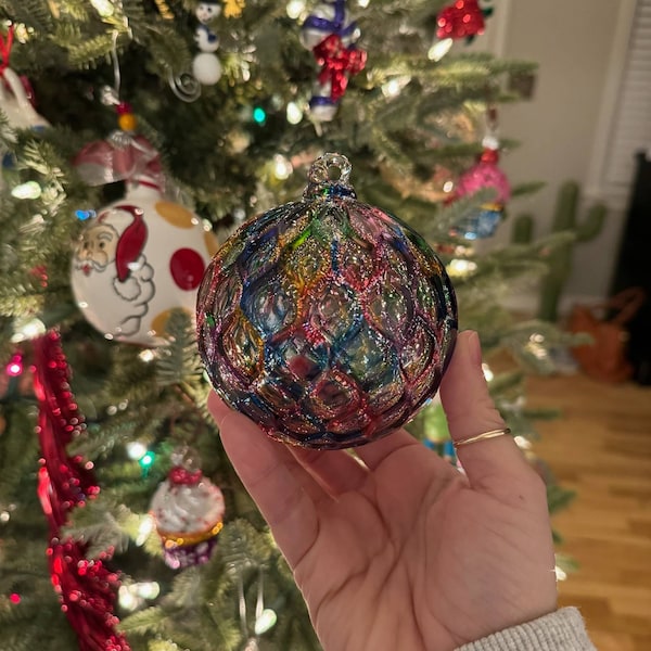 Handblown Glass Ornament by Tazza Glass - Etsy