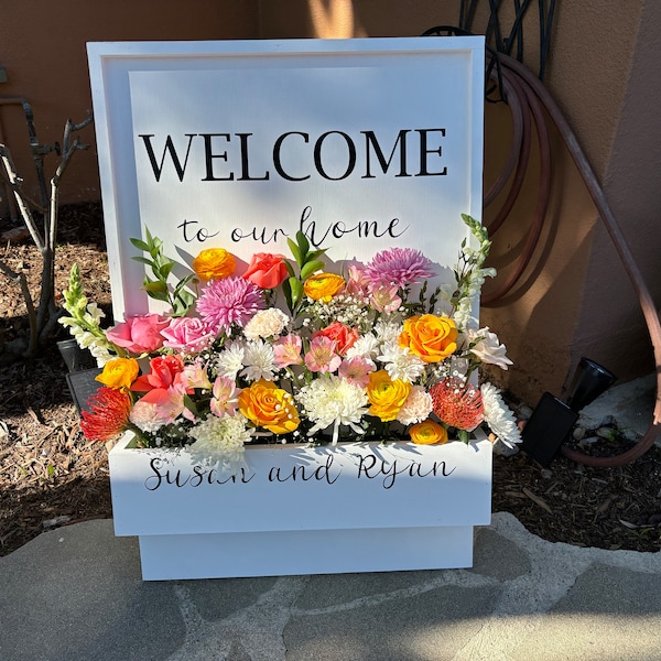 Downloadable Wedding Sign Flower Box DIY Wedding Sign Plans Flower Box ...