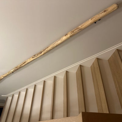 Hand Carved Maple Log Branch Railing Handrail Rustic Guard Stairway ...