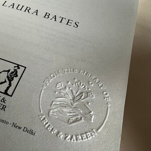 Book Embosser Personalized, From the Library of Book Stamp, Custom Book ...