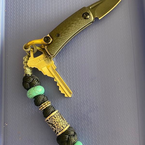 Hanging Keychain | Tuxedo Weave Diamond Paracord Detachable Sling Clip ...