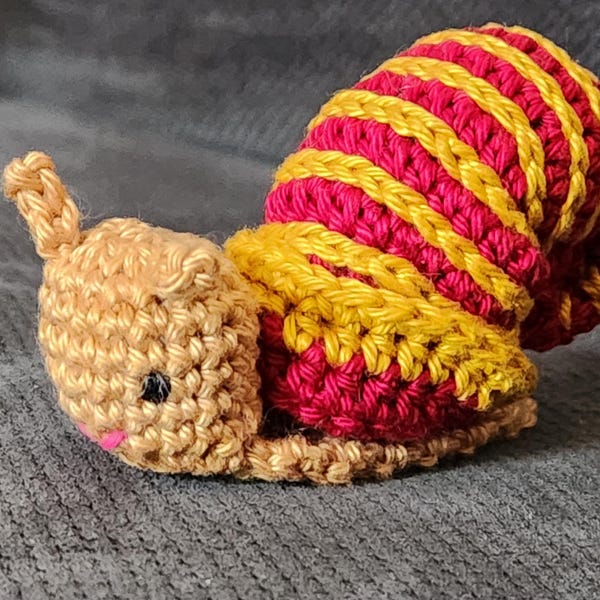 Little SNAIL Goes Back Into His Shell Crochet PATTERN - Etsy